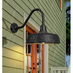 Beachcrest Home™ Maxwellton Motion Sensor Farmhouse Barn Light Outdoor ...
