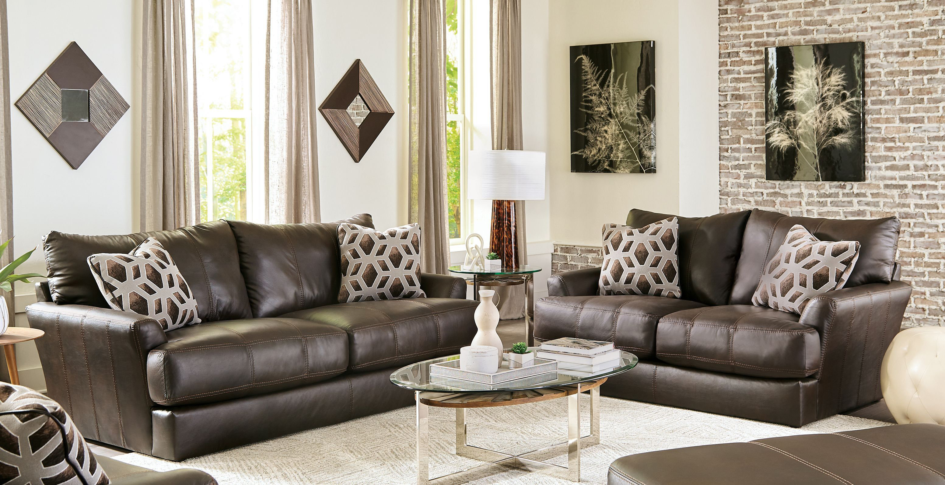 Hokku Designs Donevin 2 - Piece Leather Living Room Set - Wayfair Canada