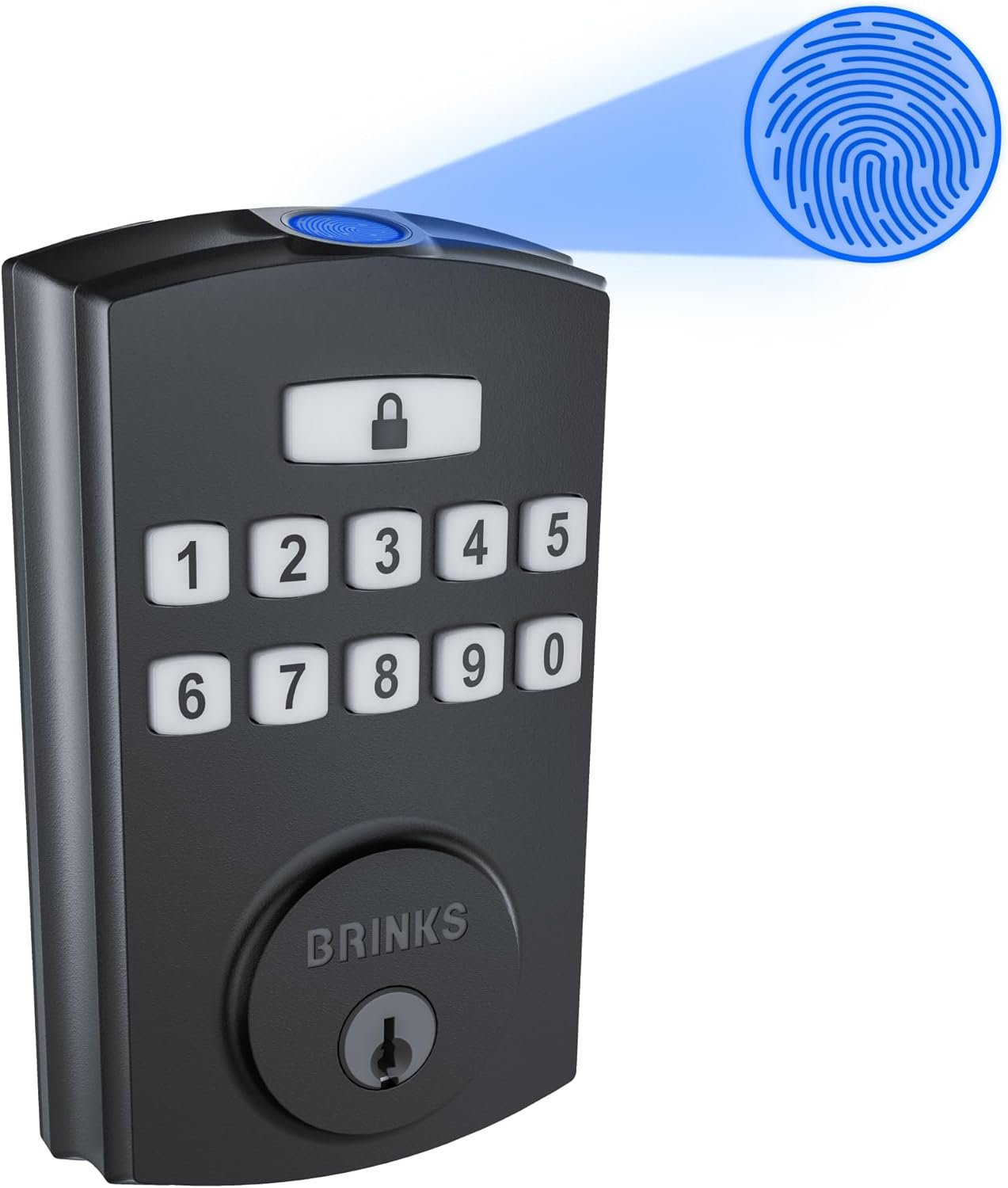 Brinks Electronic Fingerprint Deadbolt & Reviews | Wayfair
