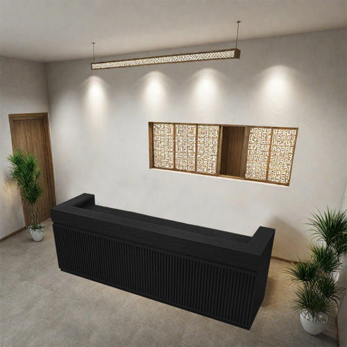 Black Reception Desks & Suites You'll Love | Wayfair