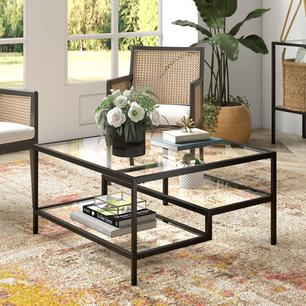 Wade Logan® Lovett Glass Top Coffee Table & Reviews | Wayfair