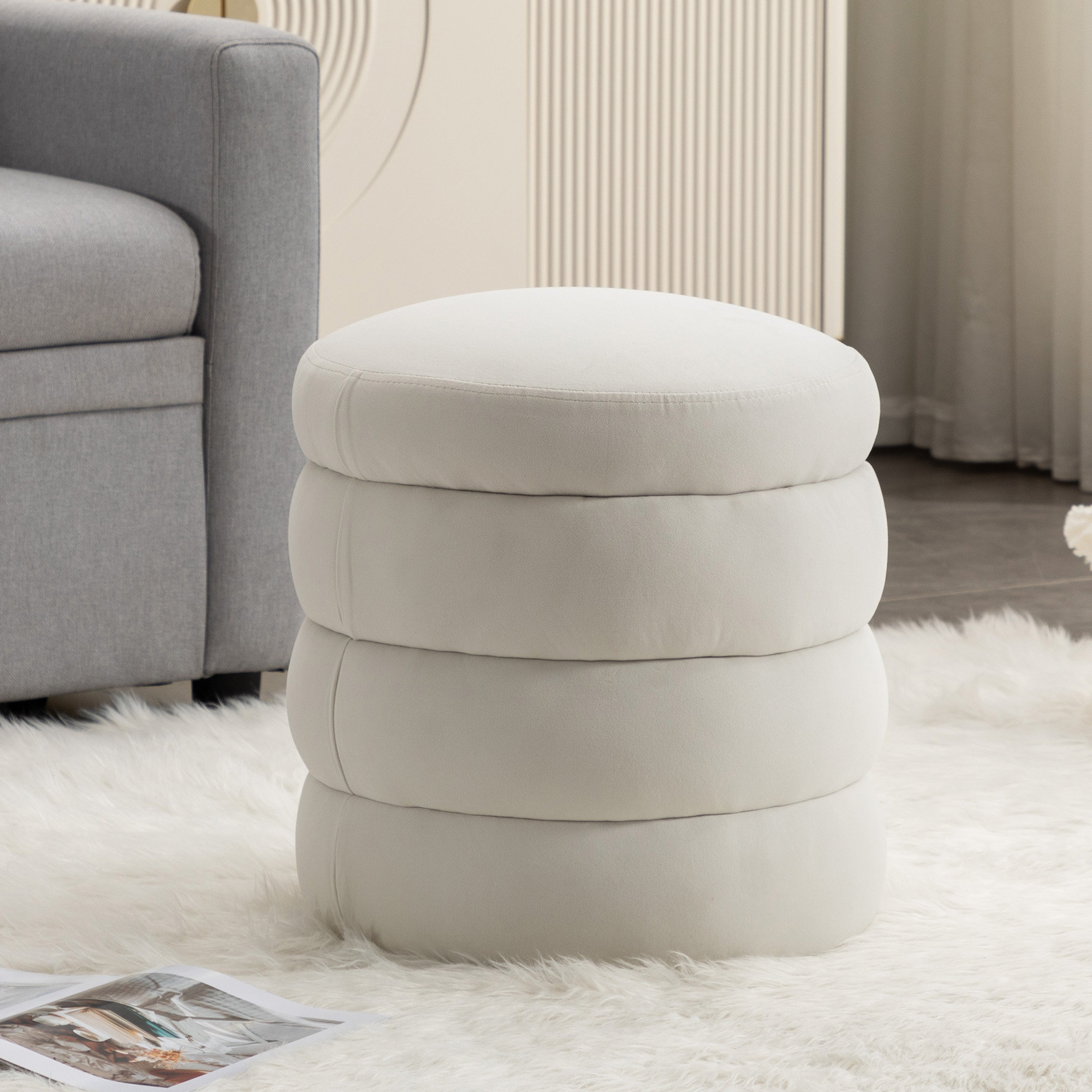 Mercer41 Saimir Unfinished Accent Stool | Wayfair