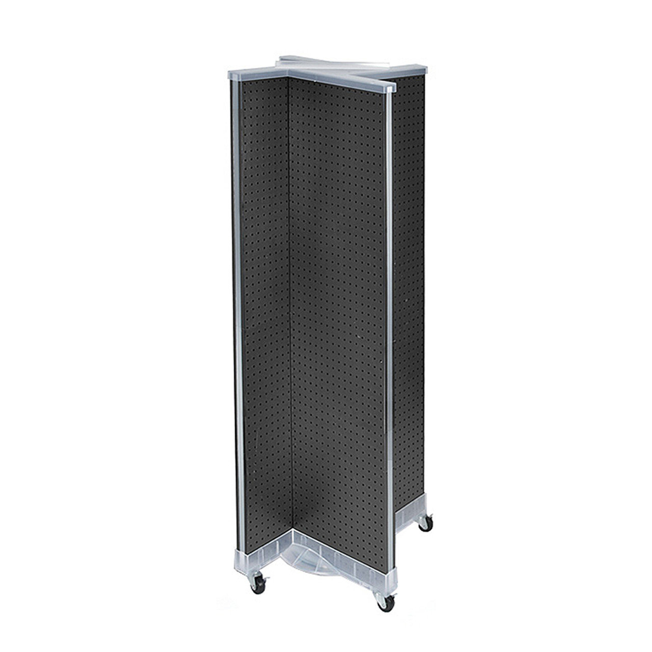Azar Displays Pinwheel Pegboard Floor Display on Wheeled Base. Panel ...