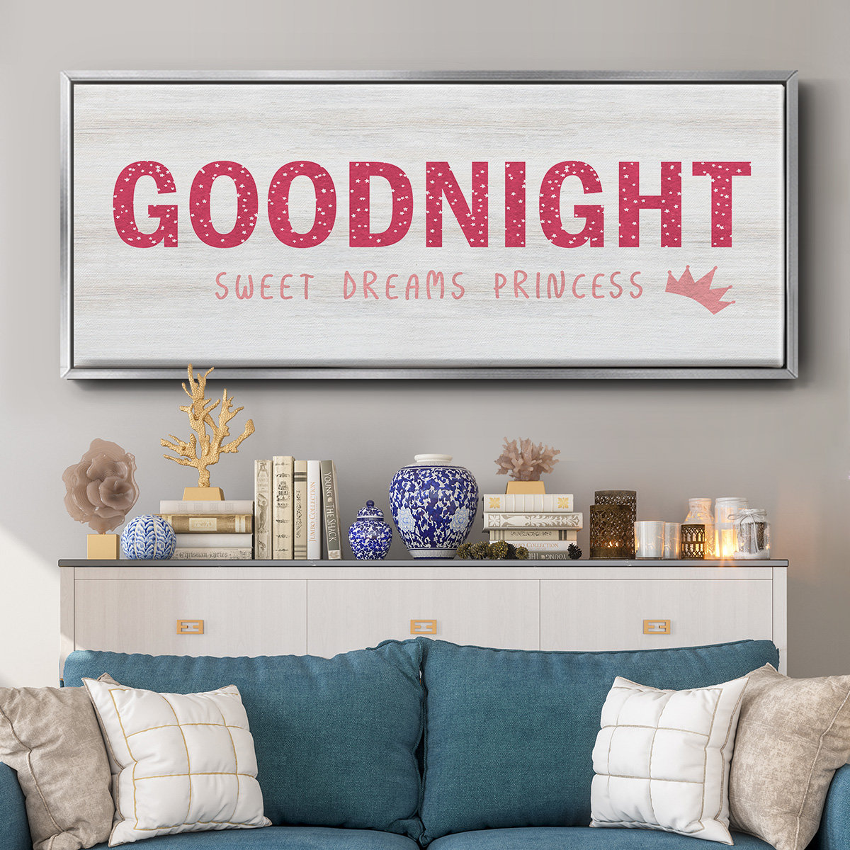 Wexford Home Princess Goodnight- Framed Canvas | Wayfair