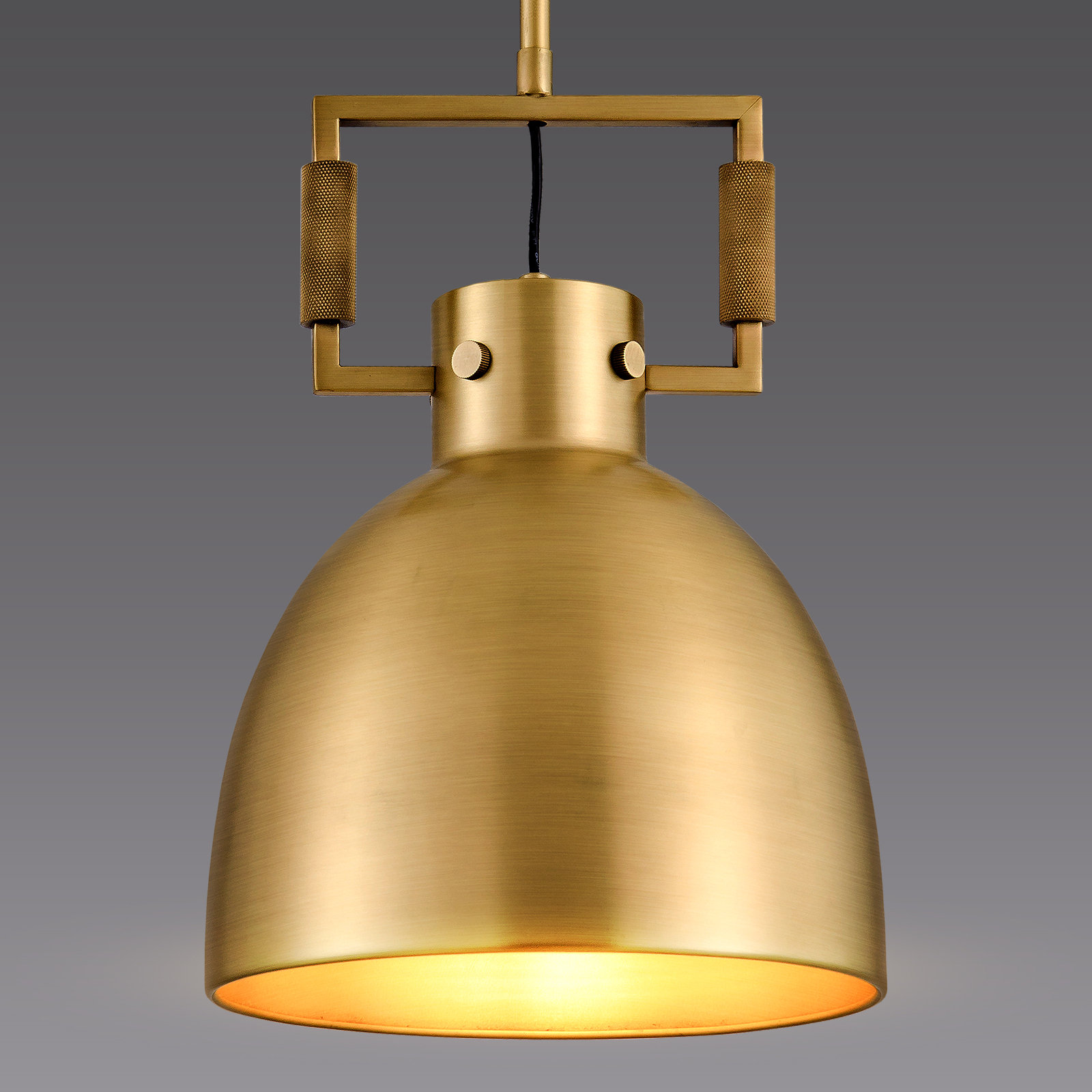 Longshore Tides Bowan 1 - Light Industrial Pendant Light with Brass ...