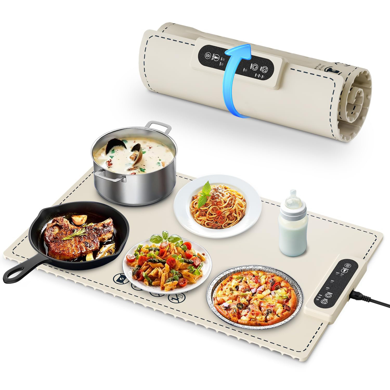 Latitude Run® Electric Warming Tray, Negative Ion Food Warming Mat ...