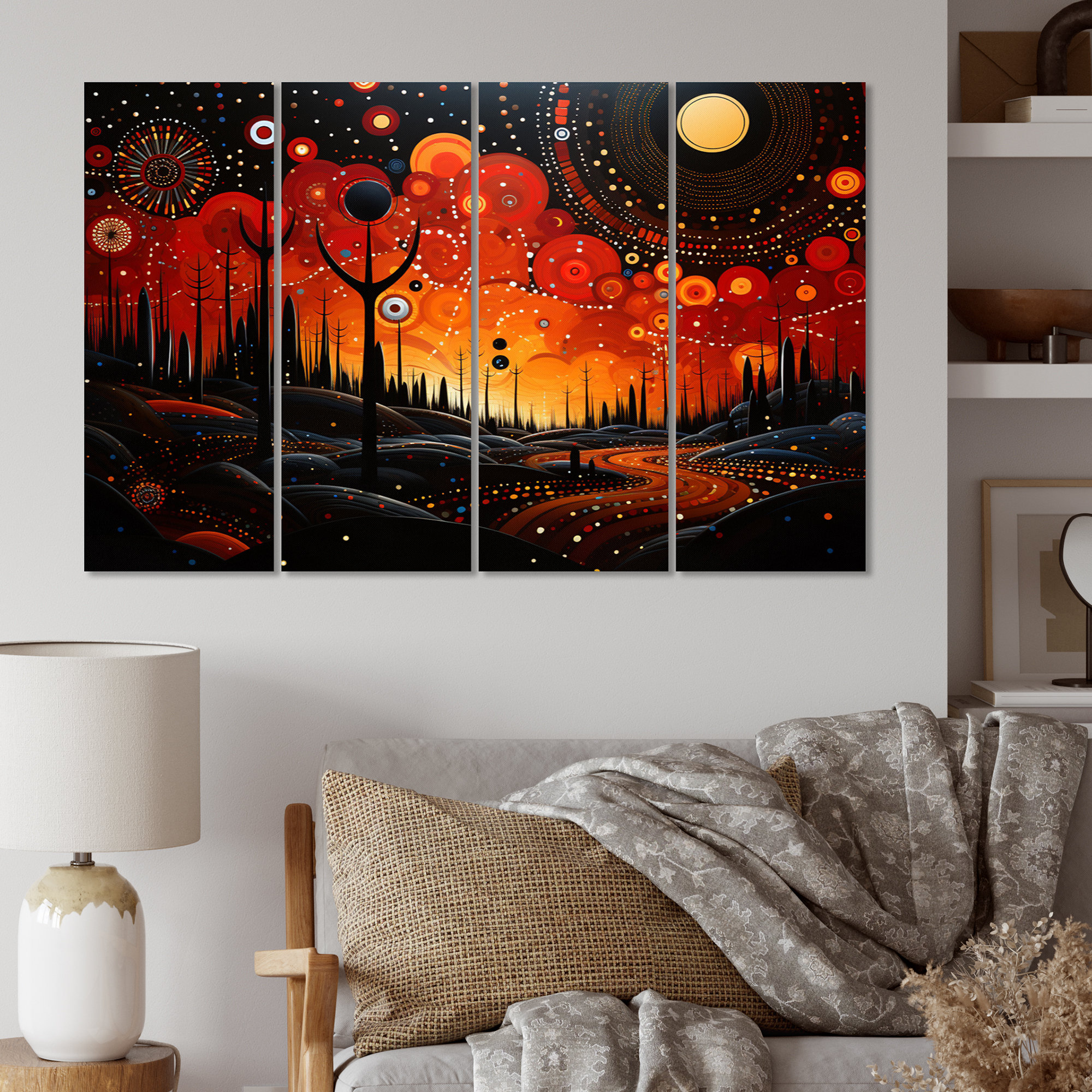 Design Art African Tribal Rhythms Pointillism II - African Tribal ...