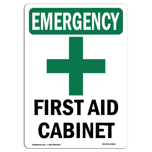 SignMission First Aid Cabinet Sign | Wayfair