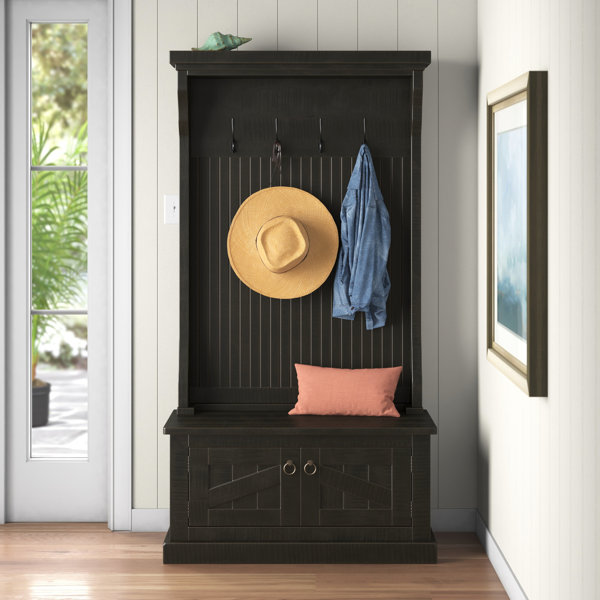 Longshore Tides Kinley Hall Tree 37.5'' Wide with Bench and Shoe ...