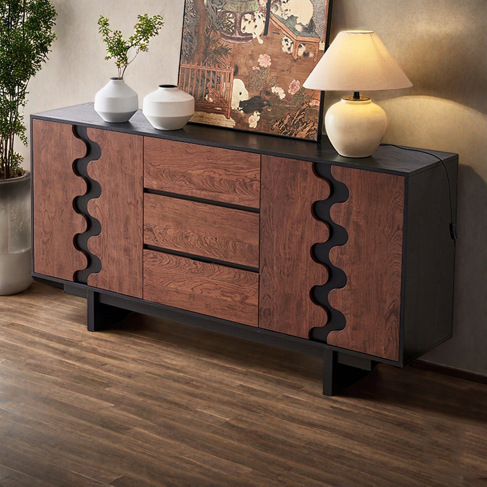 NICECABINET Retro Simple Lacquered Wooden Sideboard | Wayfair