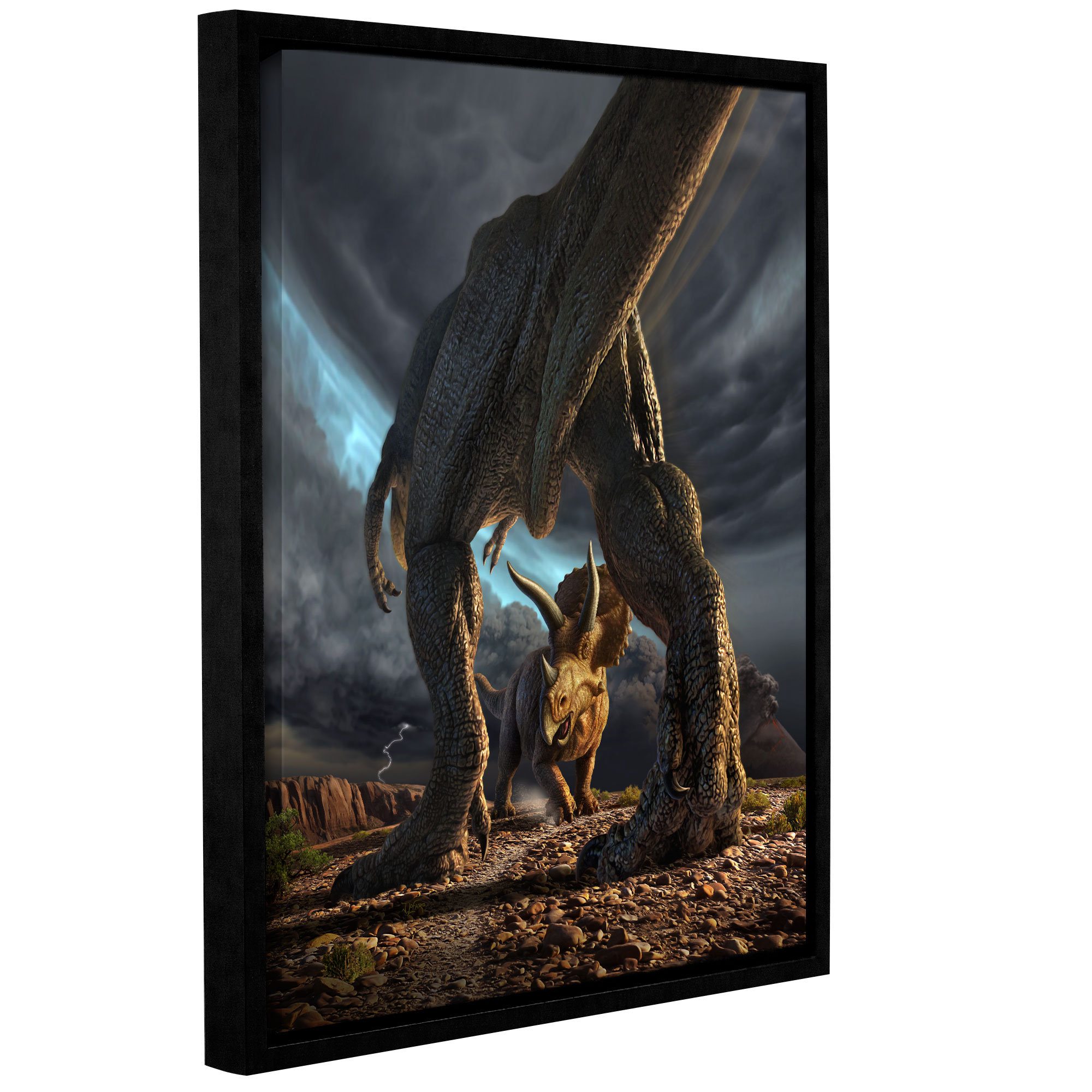 Zoomie Kids Face Off Graphic Art on Canvas | Wayfair