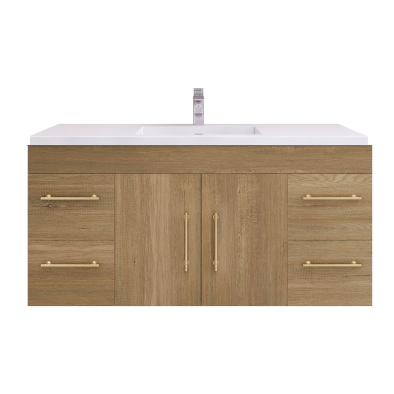 Brayden Studio® Bastos 48'' Single Bathroom Vanity with Plastic Top ...