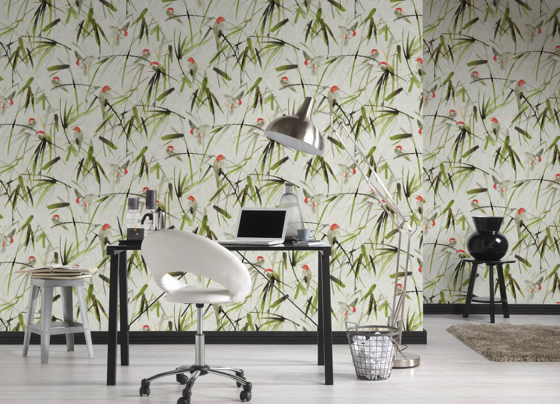 Wildon Home® Concord Wallcoverings Floral Wall Mural Wallpaper Leaves ...