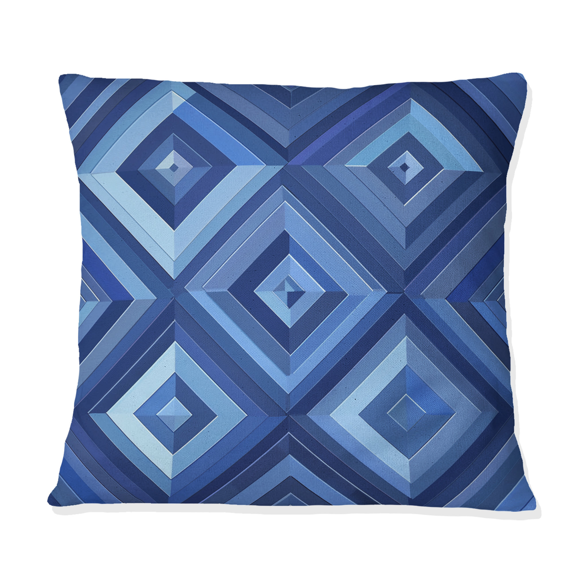 Design Art Blue Modern Maze II - Modern Throw Pillow | Wayfair