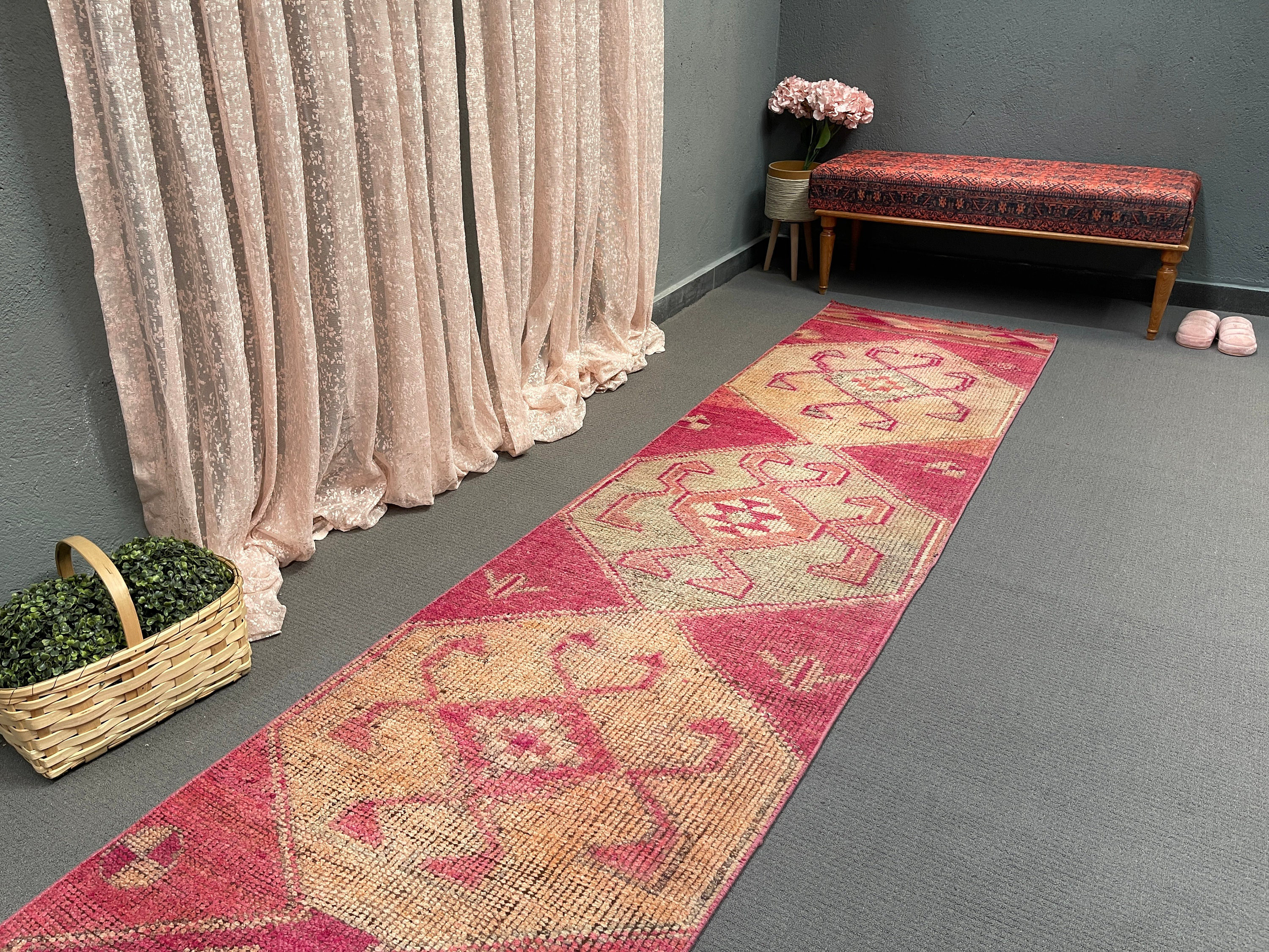 Loon Peak® Bohemian Runner Rug, 31.1x135 Inch Pink Patchwork Rug | Wayfair
