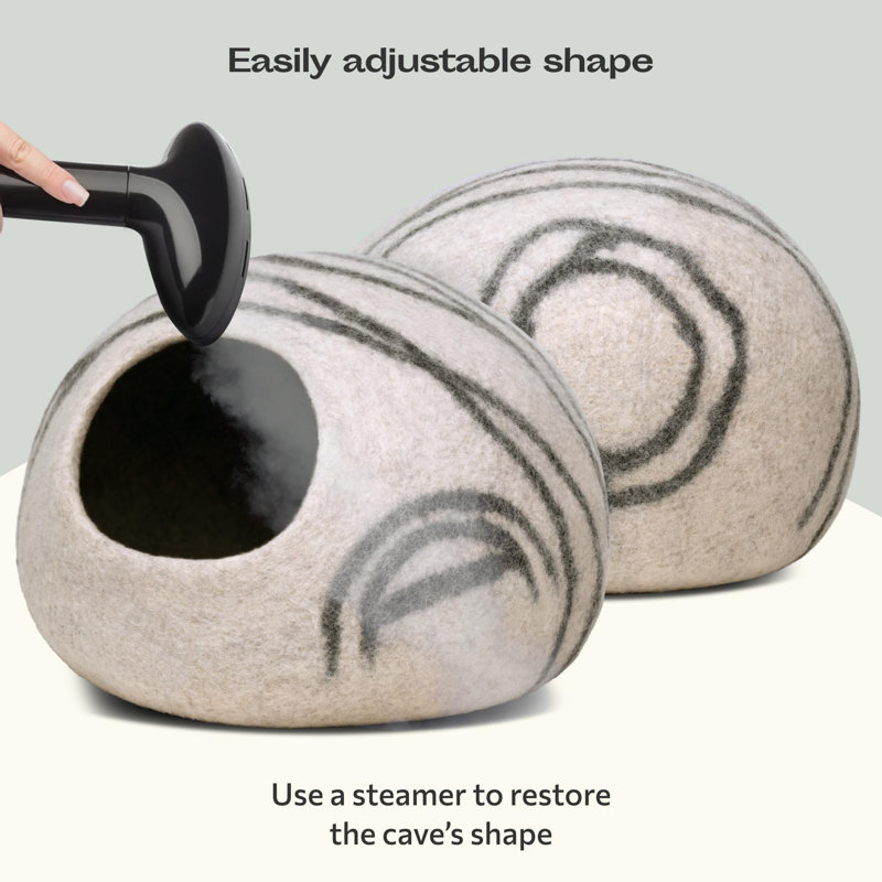 Archie & Oscar™ Cat Bed Cave Premium Felt - Handmade | Wayfair