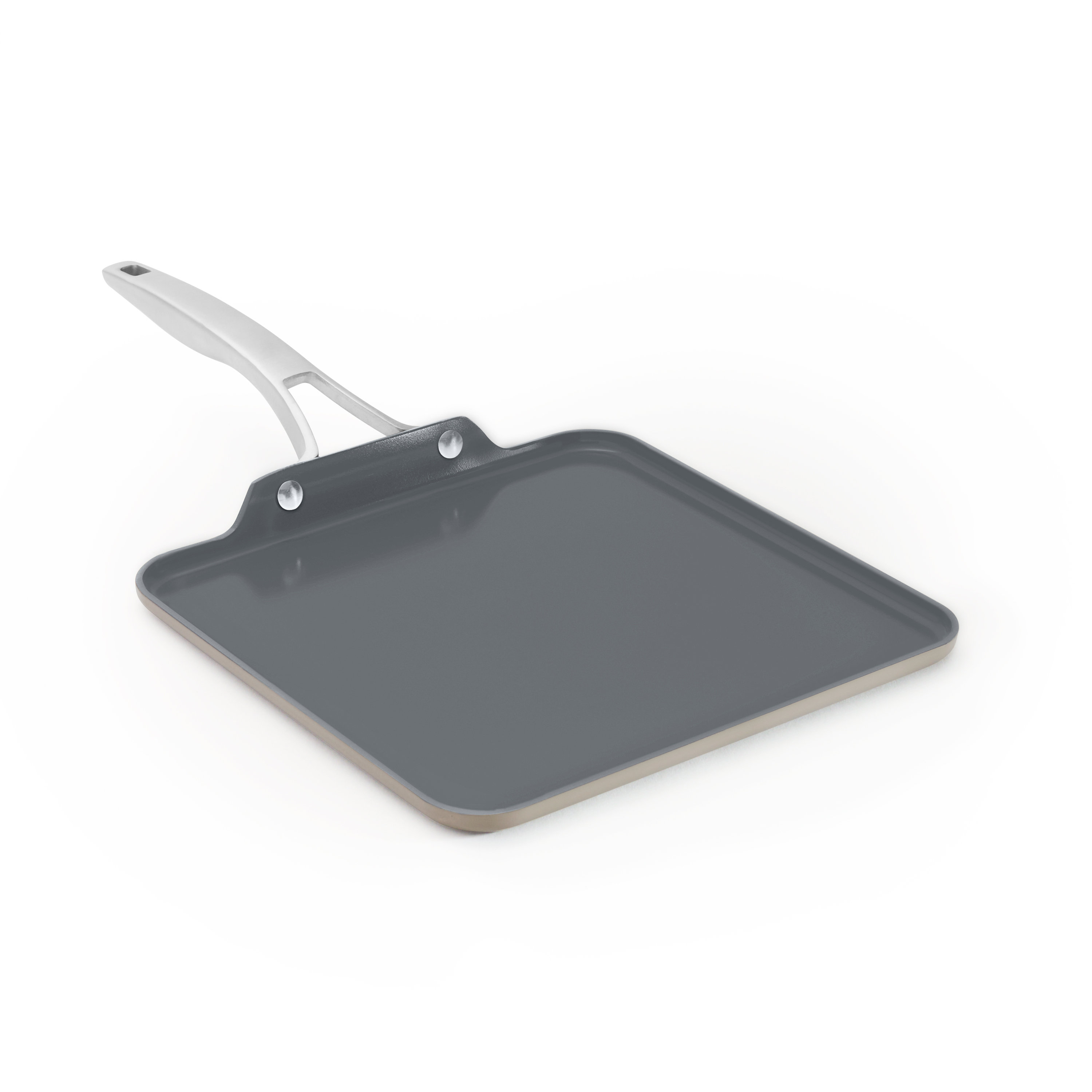 Calphalon Premier Ceramic Nonstick 11" Square Griddle, Mushroom Gray ...