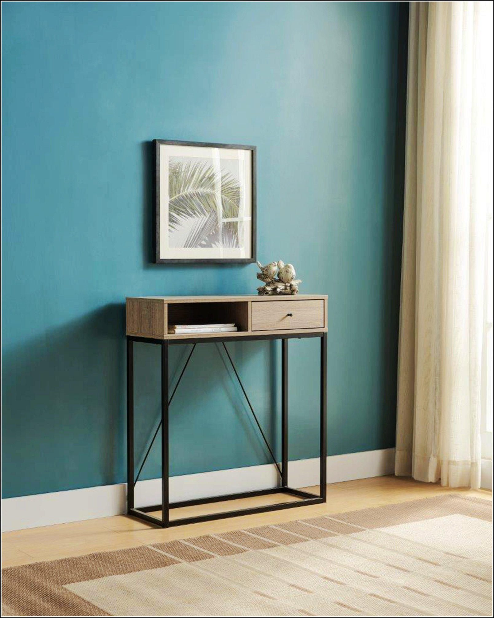 17 Stories Console Table With One Drawer And Open Cubby - Brown & Black ...