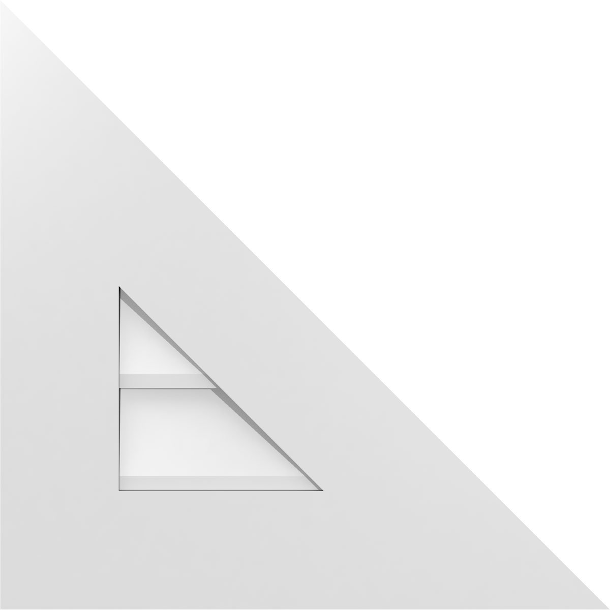 Ekena Millwork Triangle Right Side Surface Mount Urethane Non ...