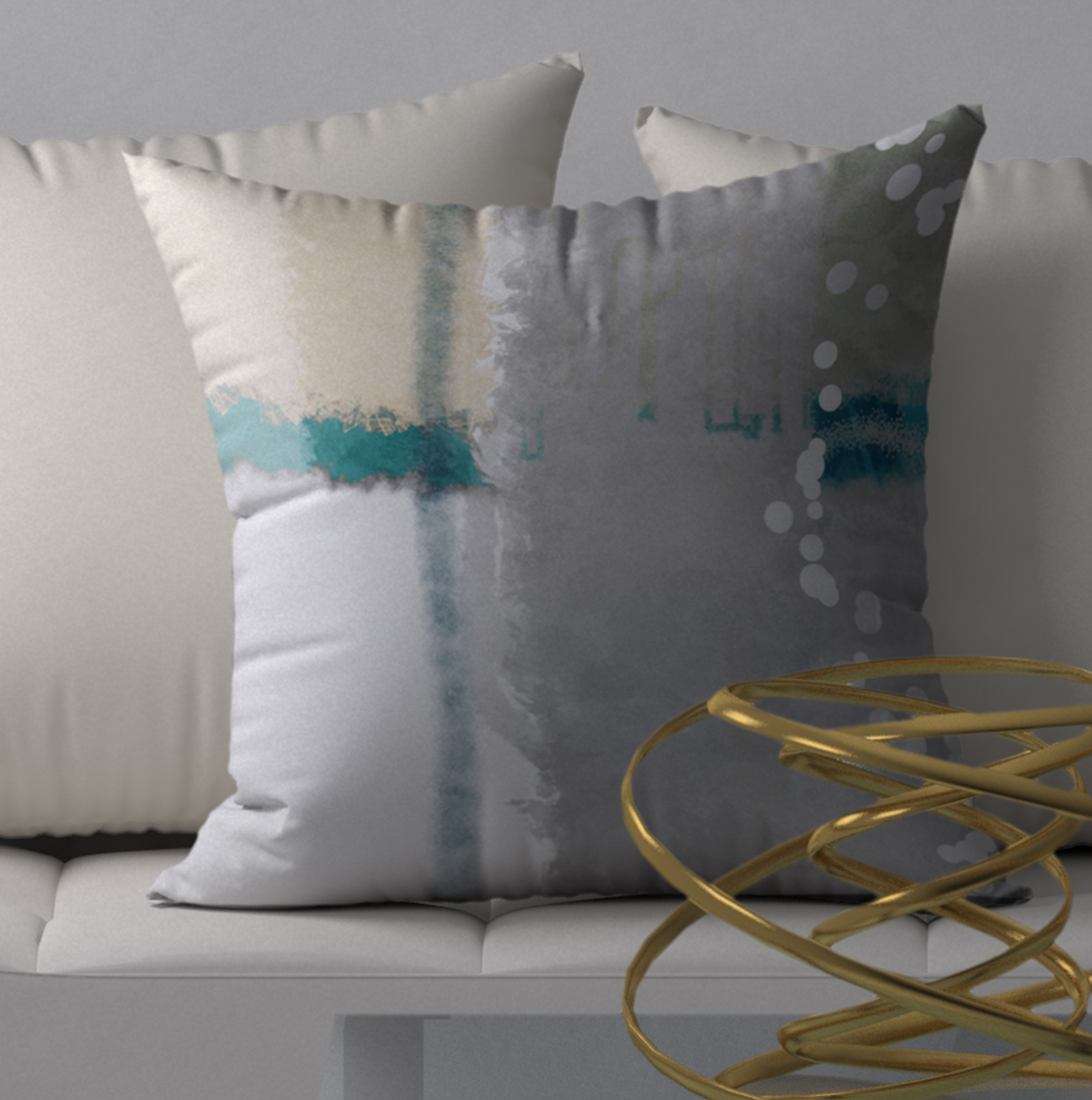 LeRoi Products Galore Abstract Reversible Throw Pillow | Wayfair