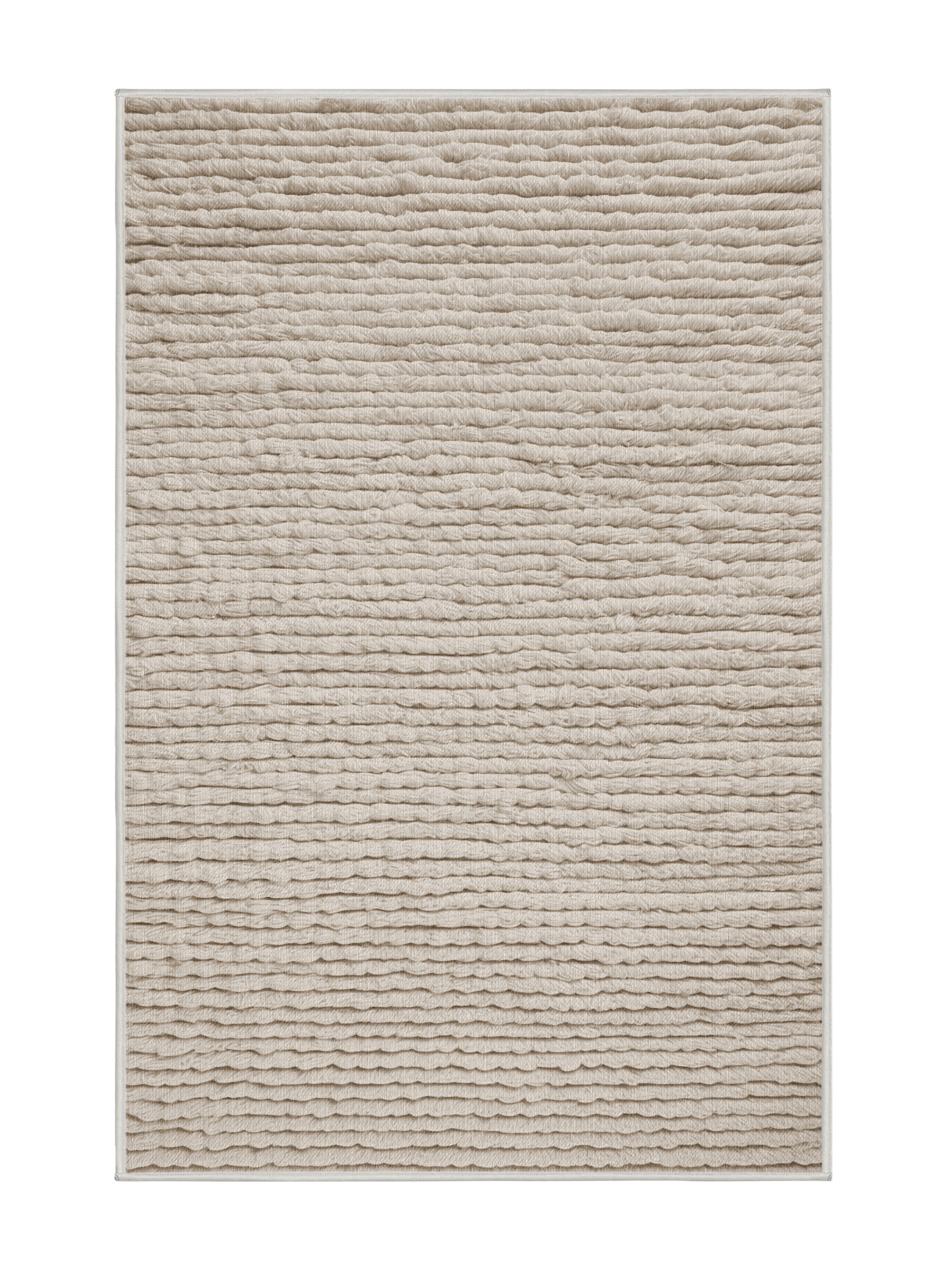 Latitude Run® Machine Washable Solid Beige Area Rug | Wayfair