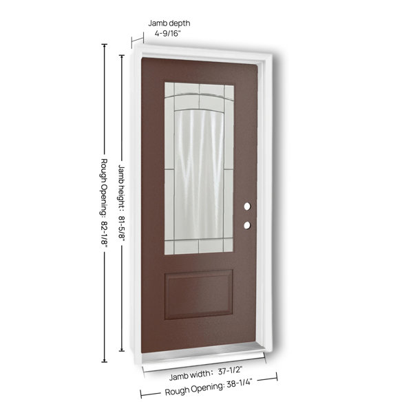 Mullets Homeiances 36x80 in Fiberglass Door Slab with 22x48 in ...