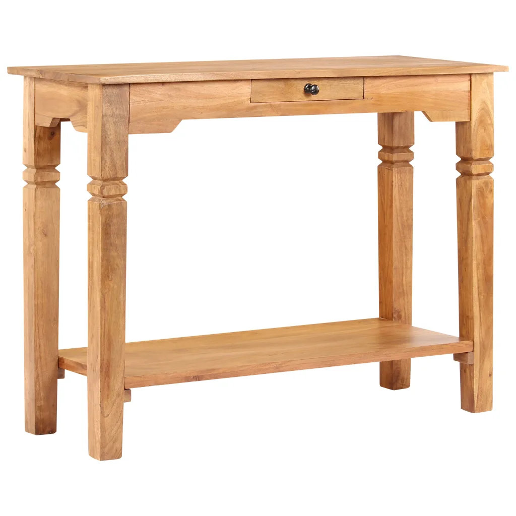 vidaXL Console Table Natural Acacia Solid Acacia Wood Console Table ...