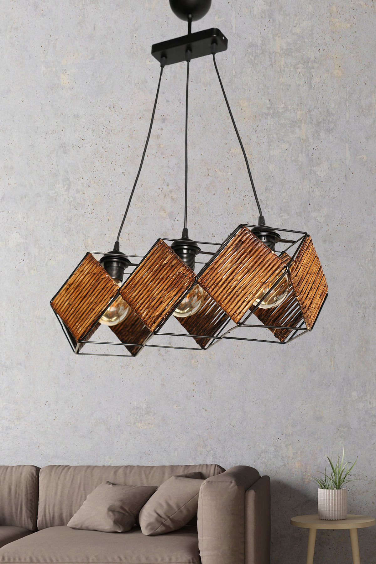 East Urban Home Kinka 3 - Light Kitchen Island Geometric Pendant | Wayfair
