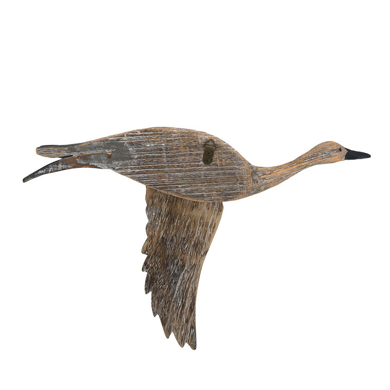 ZeaZu Set Of Three Flying Geese Carved Wood 3D Wall Art | Wayfair