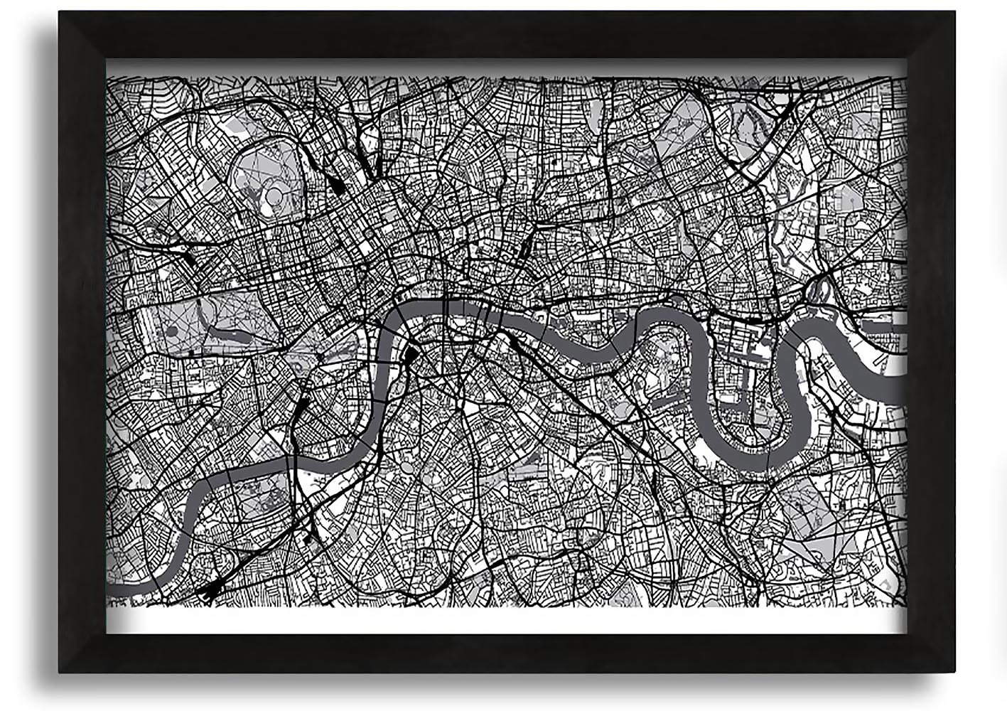 Latitude Run The Map of London Thames 4 - Picture Frame Graphic Art on ...