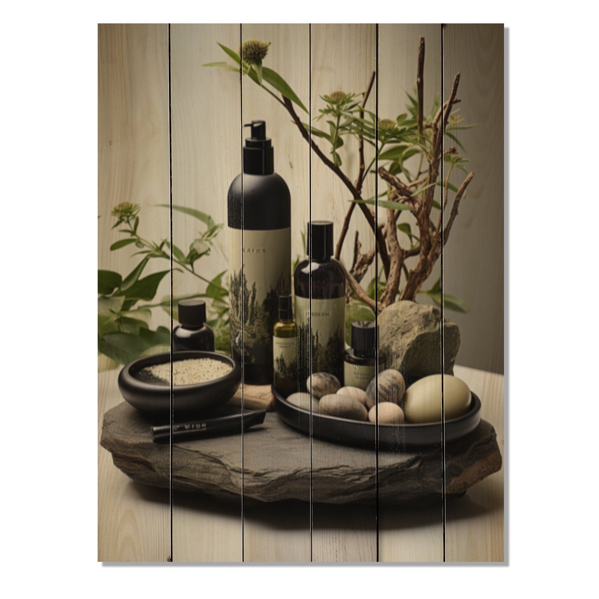 Red Barrel Studio® Asian Art Toiletries Sumi I On Wood Print | Wayfair