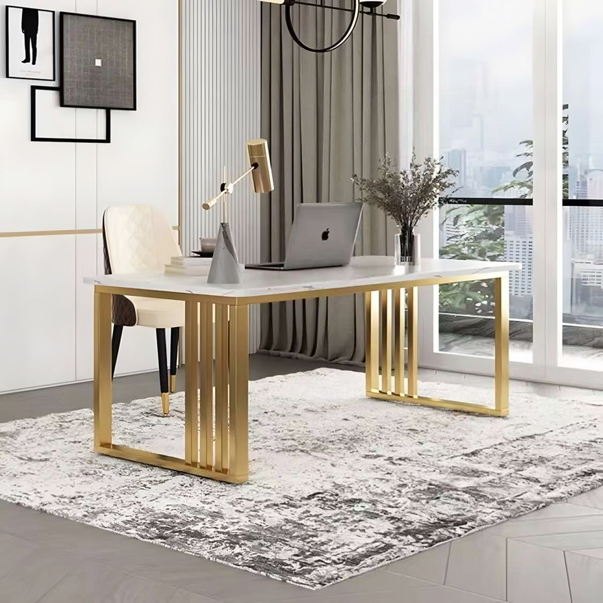 Everly Quinn Light Luxury Rock Slab Modern Simple Home Bedroom Study ...