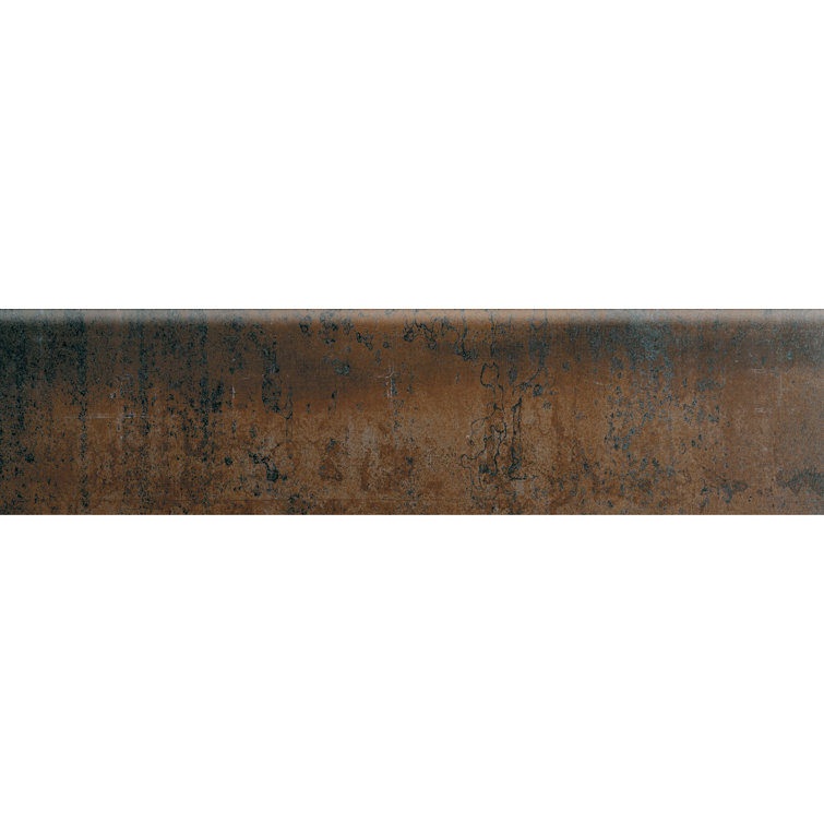 Pixl Common Core 24'' L x 6'' W Porcelain Metal Look Bullnose Tile Trim ...