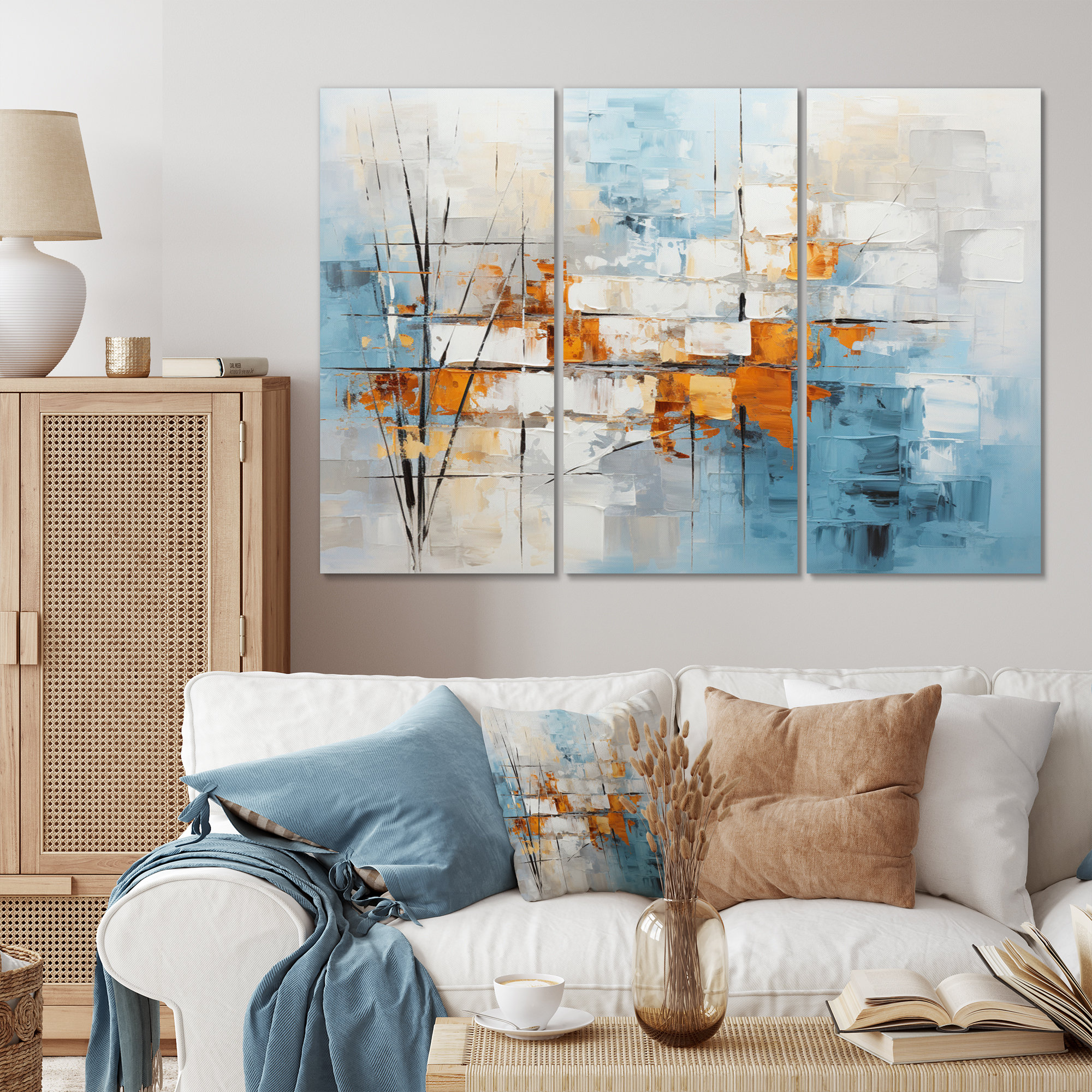 Wrought Studio Collage Frozen Snow I - Abstract Collages Wall Art Print ...