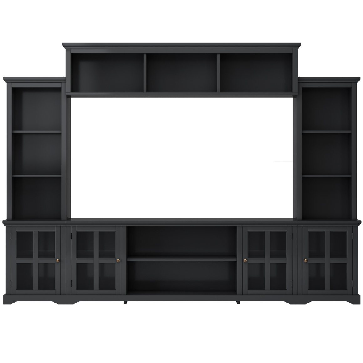 Corrigan Studio® Minimalism Style Entertainment Wall Unit With Bridge ...