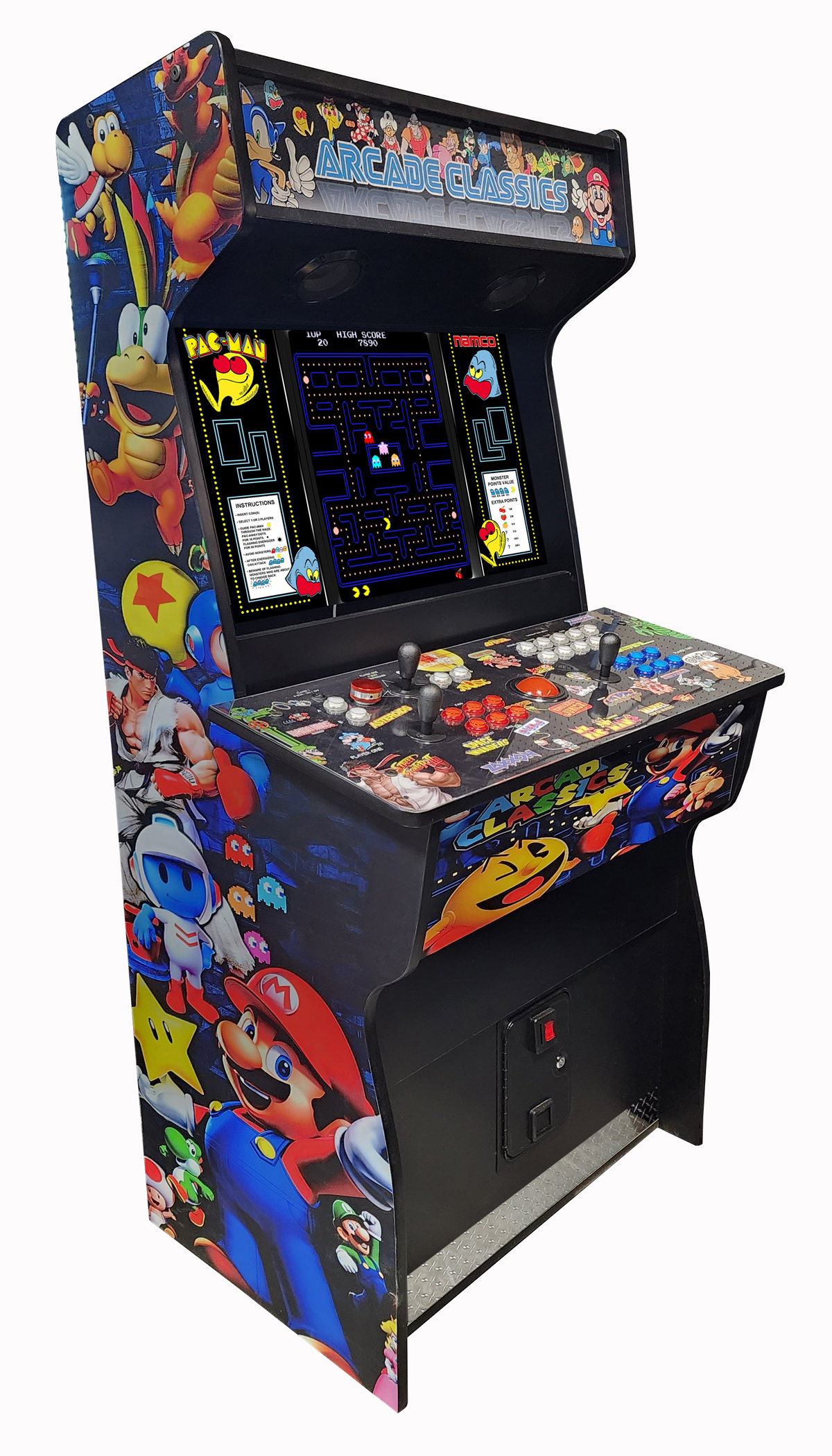 N2fun Mame/Hyperspin 32" Multicade 2-Player Upright Arcade Game ...