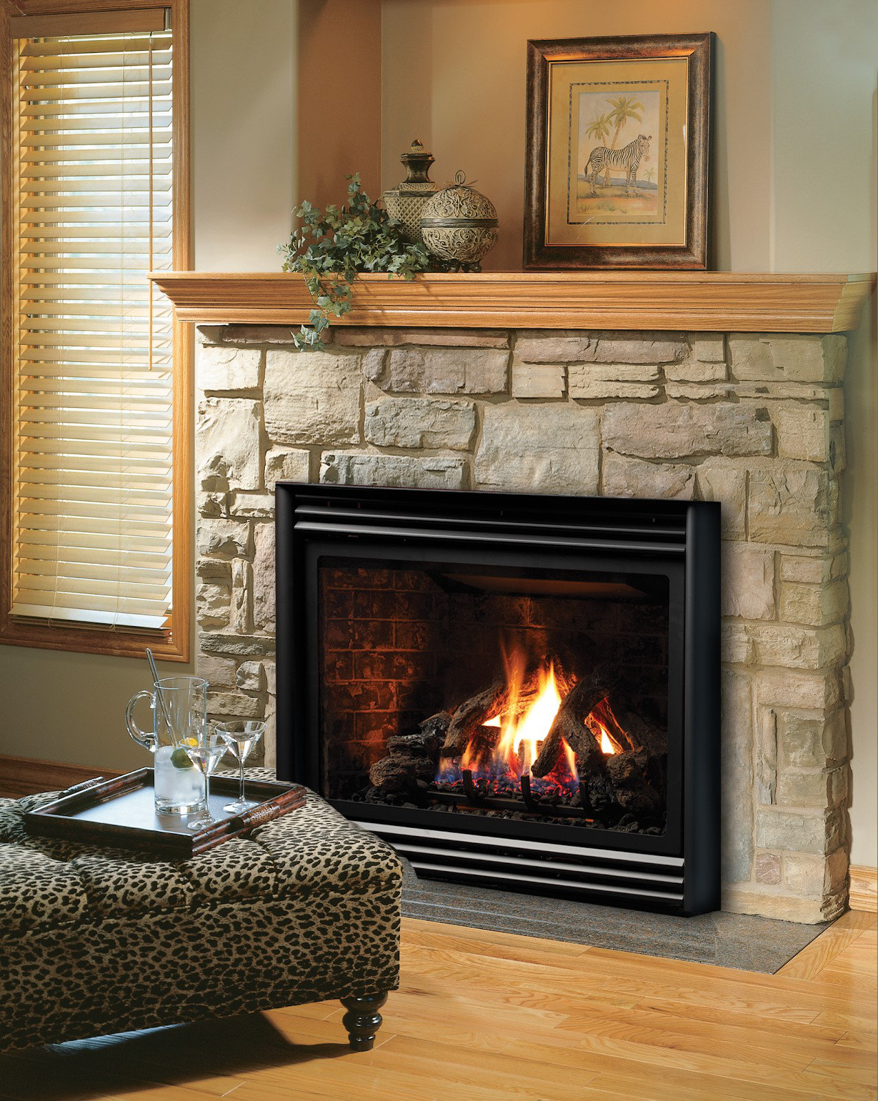 Kingsman Fireplaces Direct Vent Natural Gas/Propane Fireplace Insert ...