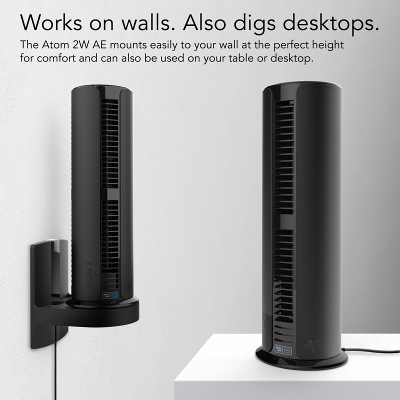 Vornado ATOM 2W AE Alexa Enabled Oscillating Tower Fan with Wall Mount ...