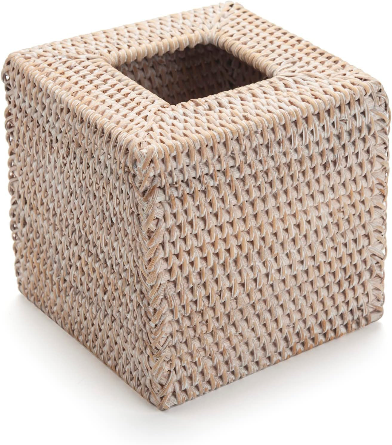 Dakota Fields Rattan Tissue Box Cover Square, Wicker Tissue Box Holder ...