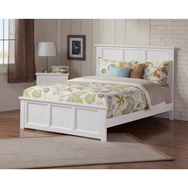 Lark Manor Amear Solid Wood Foundation Bed with Matching Footboard and ...
