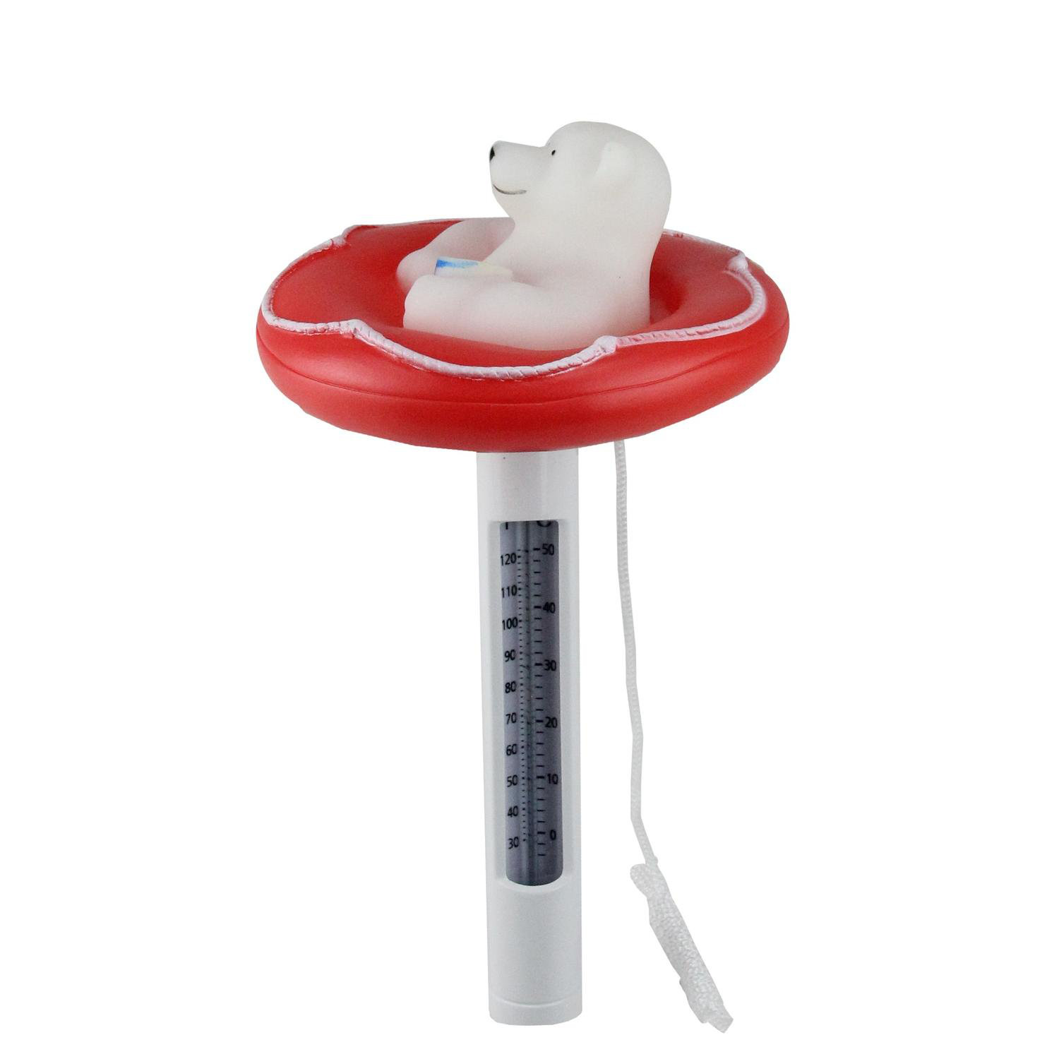 Northlight 8.25" Red and White Polar Bear Floating Swimming Pool ...