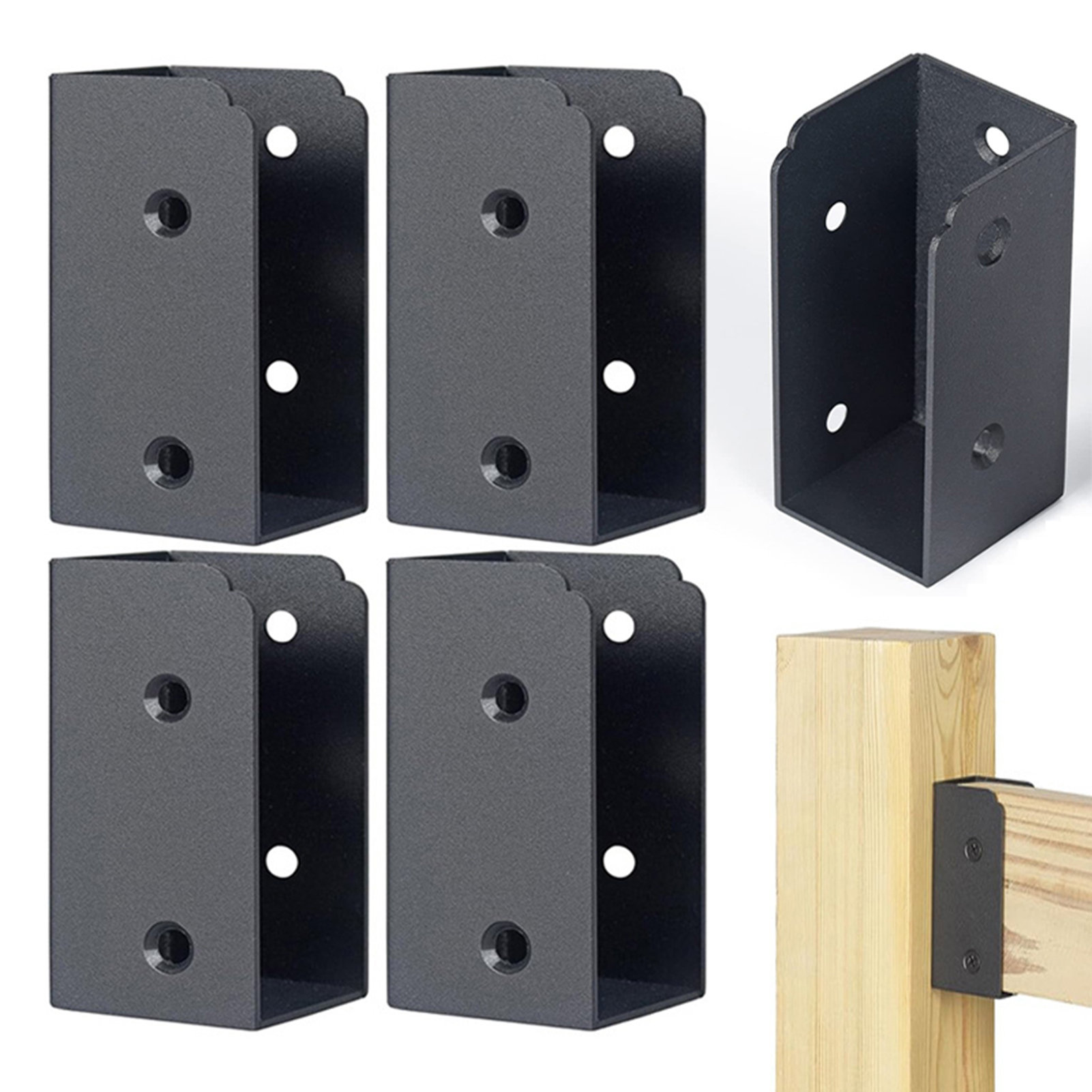 Arlmont & Co. 8Pcs Stainless Steel Deck Railing Brackets Stair ...