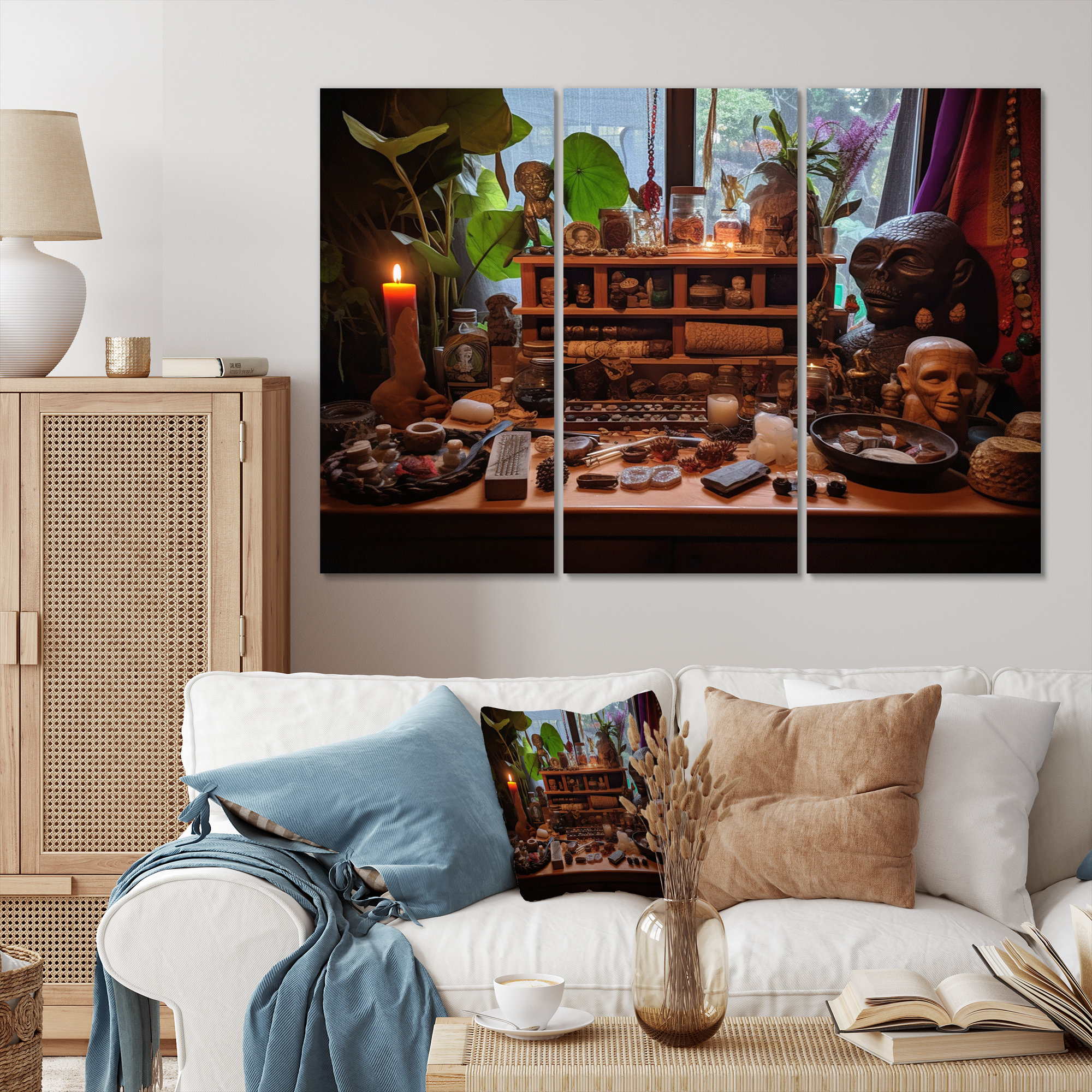 Design Art Shamanic Altar With Sacred Objects IV - Christianism Wall ...