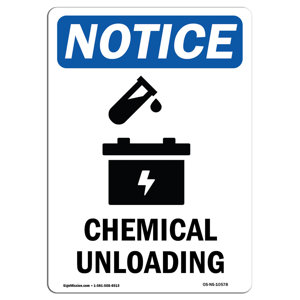 SignMission Osha Notice - Chemical Unloading Sign with Symbol | Wayfair