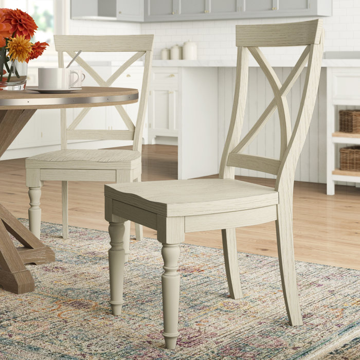 Kelly Clarkson Home Solid Wood Cross Back Side Chair & Reviews | Wayfair