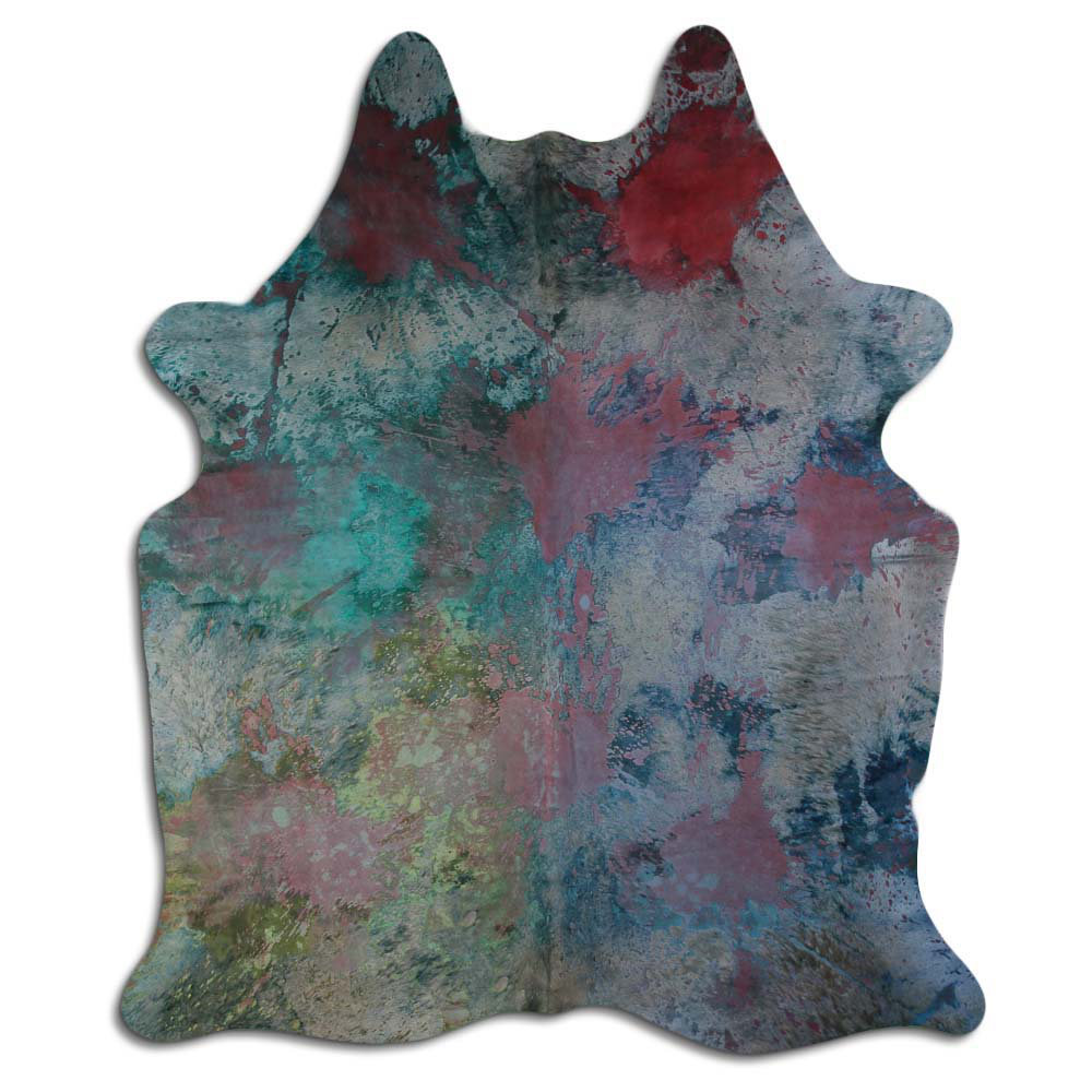Foundry Select ACID WASHED HAIR ON Cowhide RUG DISTRESSED COLORFUL 3 ...