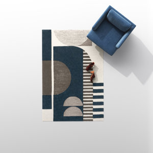AllModern Sola Hand Tufted Wool Geometric Rug & Reviews | Wayfair