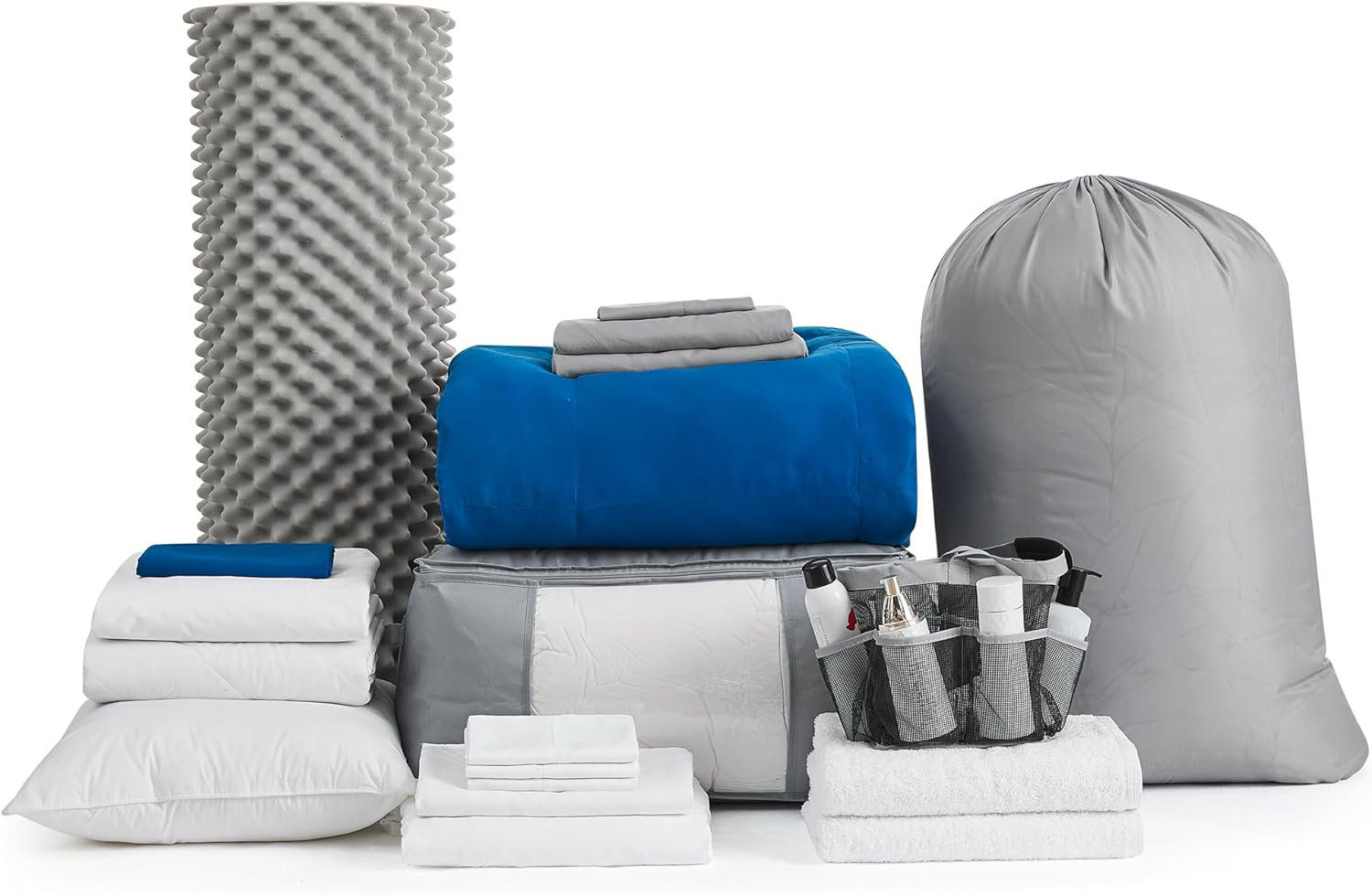 DormCo Packs 19 Piece Upgraded College Dorm Luxury Bedding Package ...