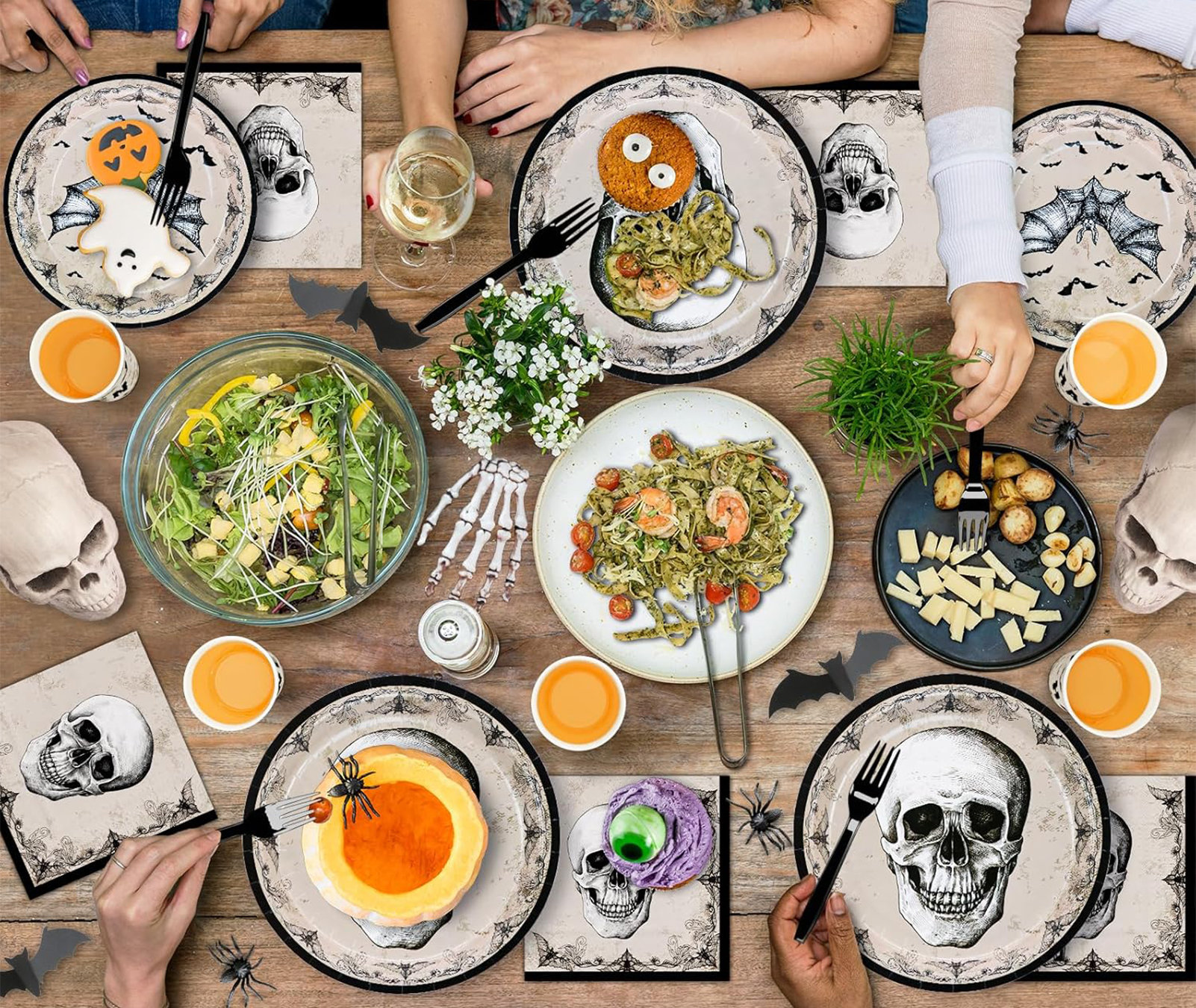 Astoria Grand Halloween party disposable tableware set, Serve for 24 ...