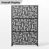 YOUDENOVA 6 ft. H x 4 ft. W Metal Privacy Screen Fence Geometry-Black ...